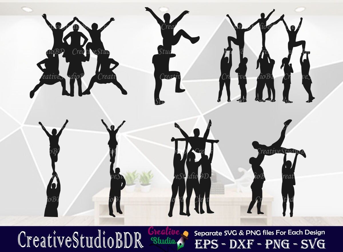 Cheer Stunt SVG Bundle Cheer Life Svg Cheerleading Svg - Etsy