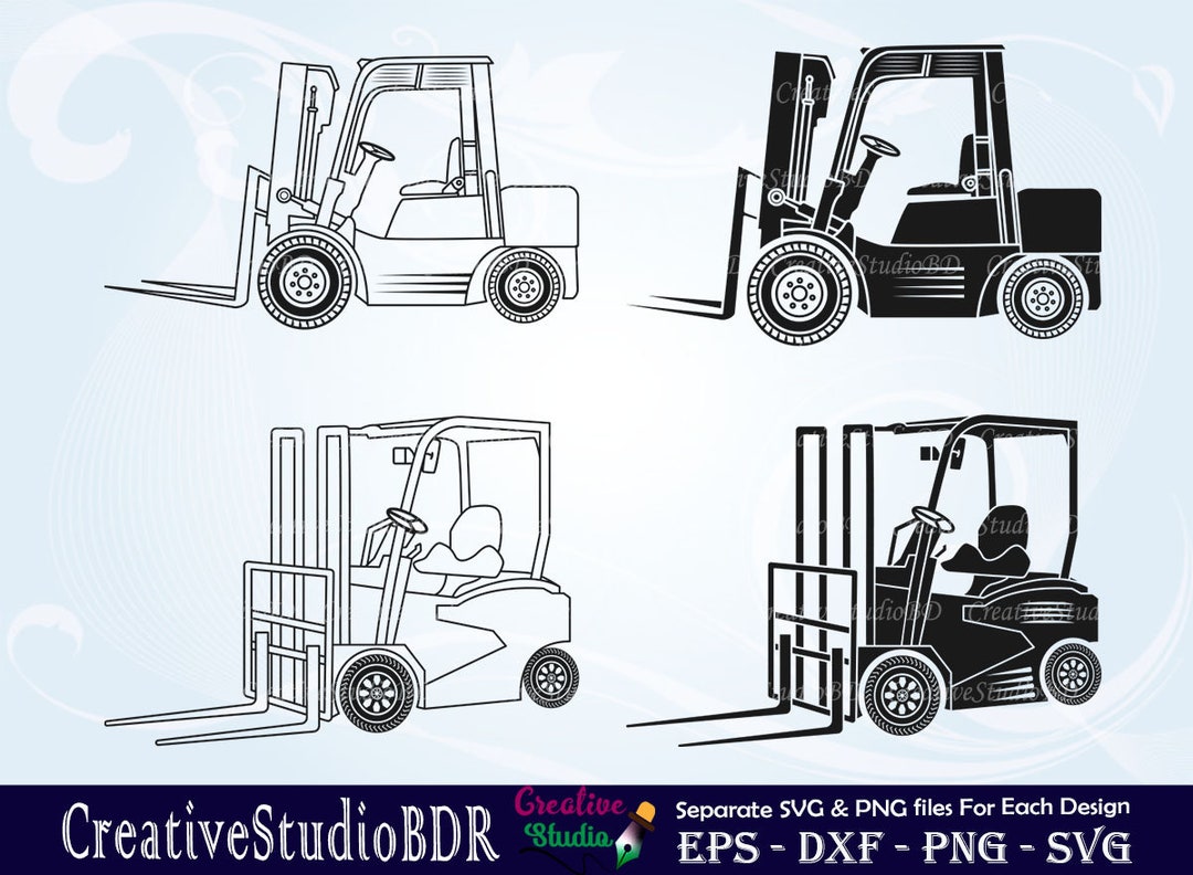 Forklift SVG Bundle Cut File Warehouse Svg Heavy Equipment - Etsy UK