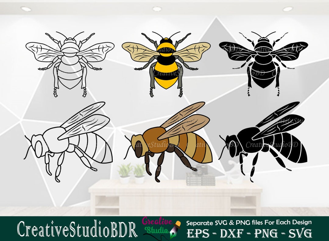 Bee SVG Bundle Cut File Bumble Bee Svg Honey Bee Svg - Etsy Hong Kong