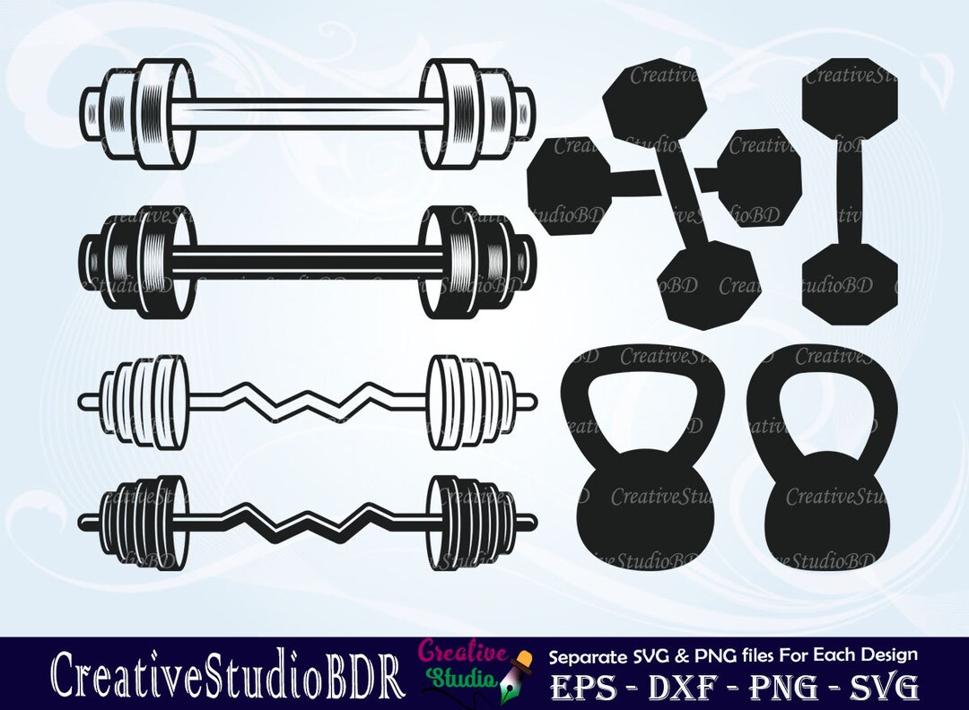 Gym Weight SVG Bundle Gym Svg Weight Svg Dumbbell Svg - Etsy