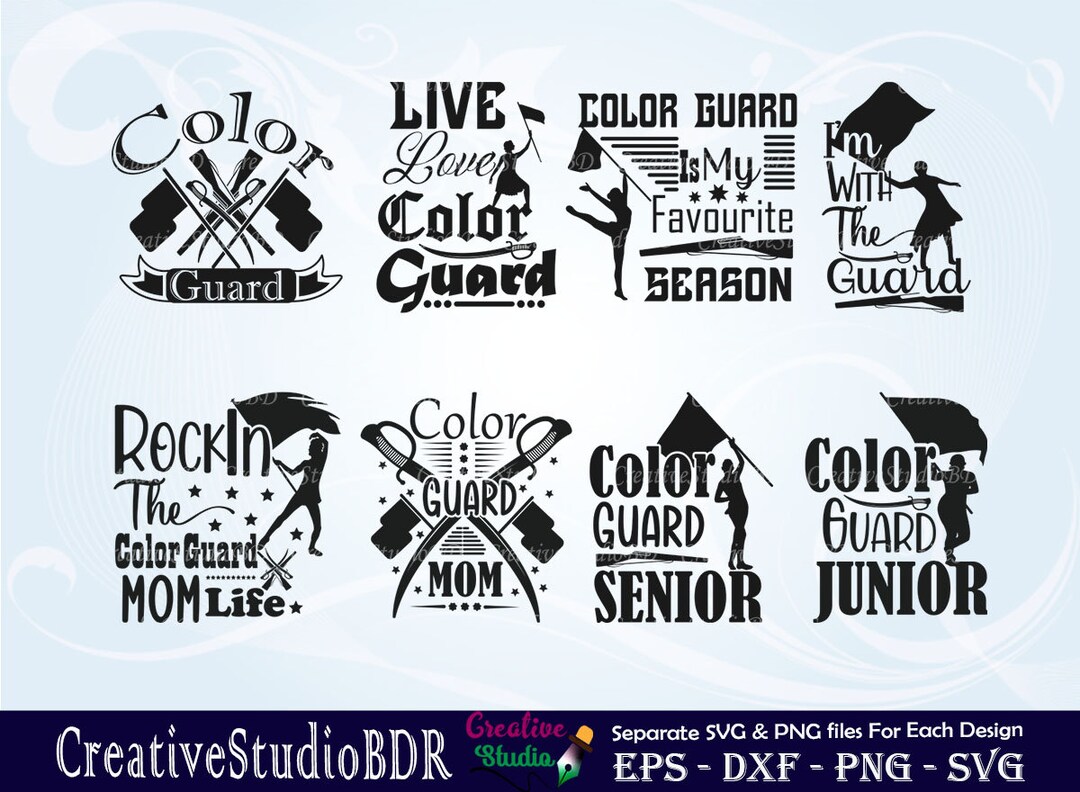 Color Guard SVG Bundle, Color Guard, I'm With the Guard, Color Guard ...
