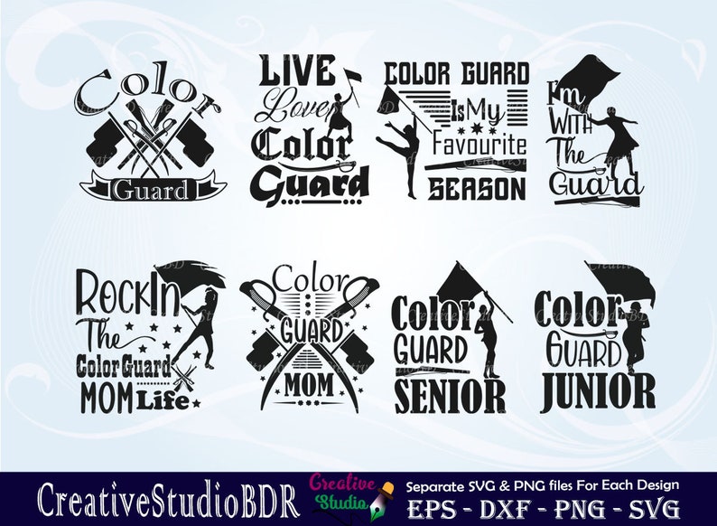 Color Guard SVG Bundle, Color Guard, I'm With the Guard, Color Guard ...
