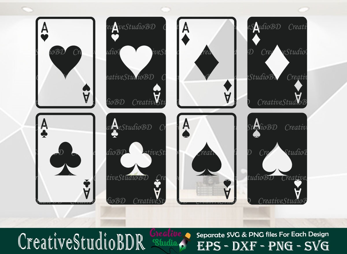 Playing Cards SVG Bundle Poker Cards Svg Diamonds Svg Royal - Etsy ...