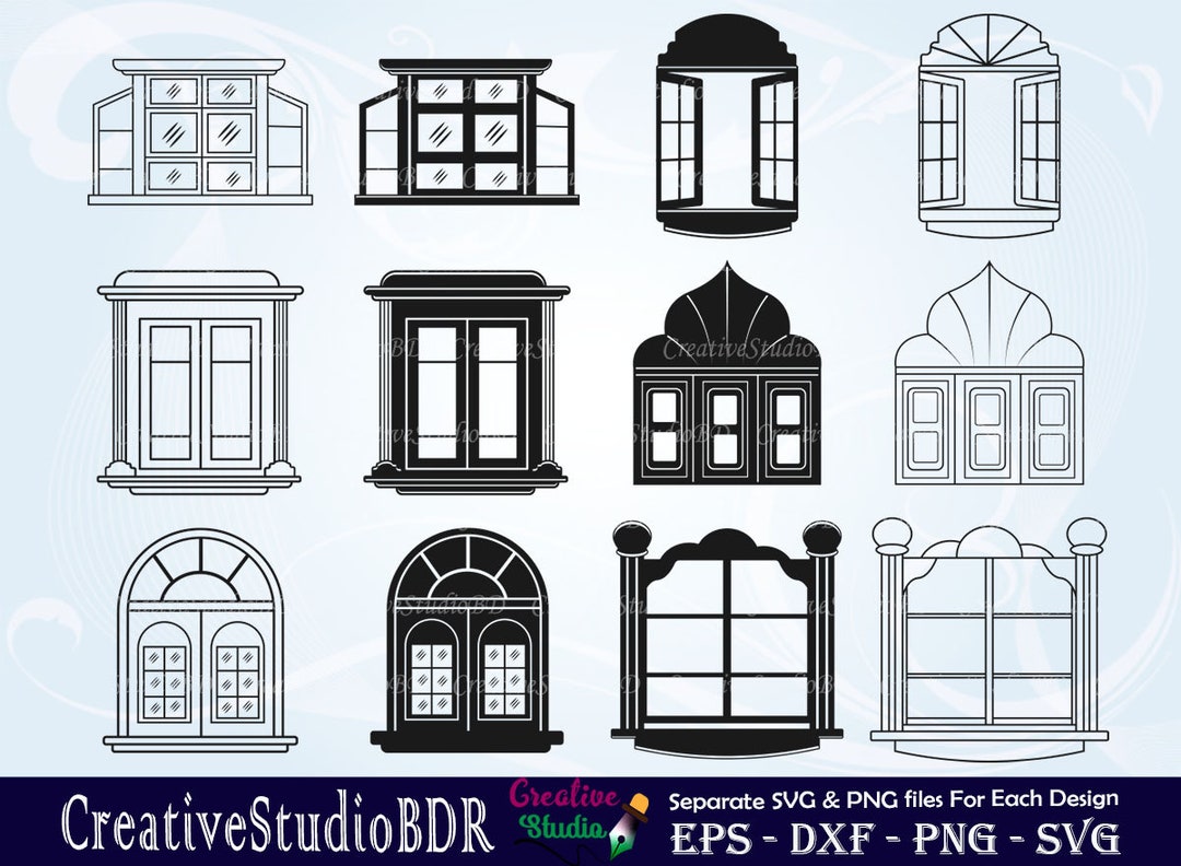 Window SVG Bundle, Window Cricut Svg, Window Clipart Svg, Open Windows ...