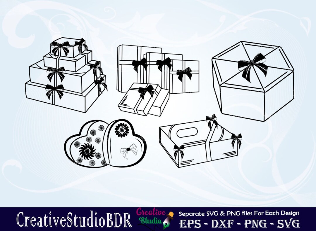 Gift Box SVG Bundle, Birthday Gift Svg, Present Svg, Gift Wrap Svg ...
