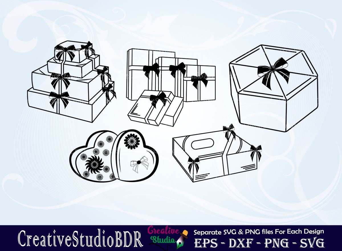 Gift Box SVG Bundle, Birthday Gift Svg, Present Svg, Gift Wrap Svg ...