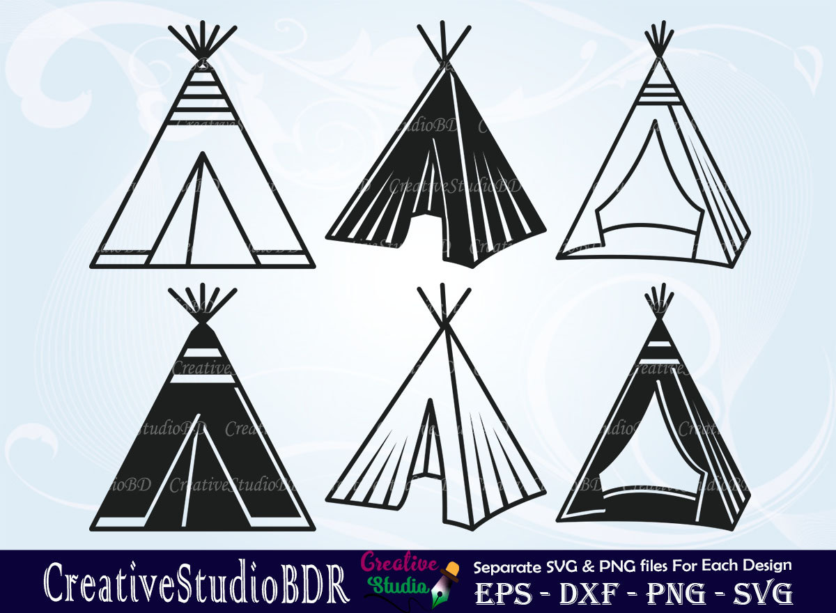 Tipi SVG Bundle, Native American Svg, Teepee Svg, Tent Svg, Tribal Svg ...