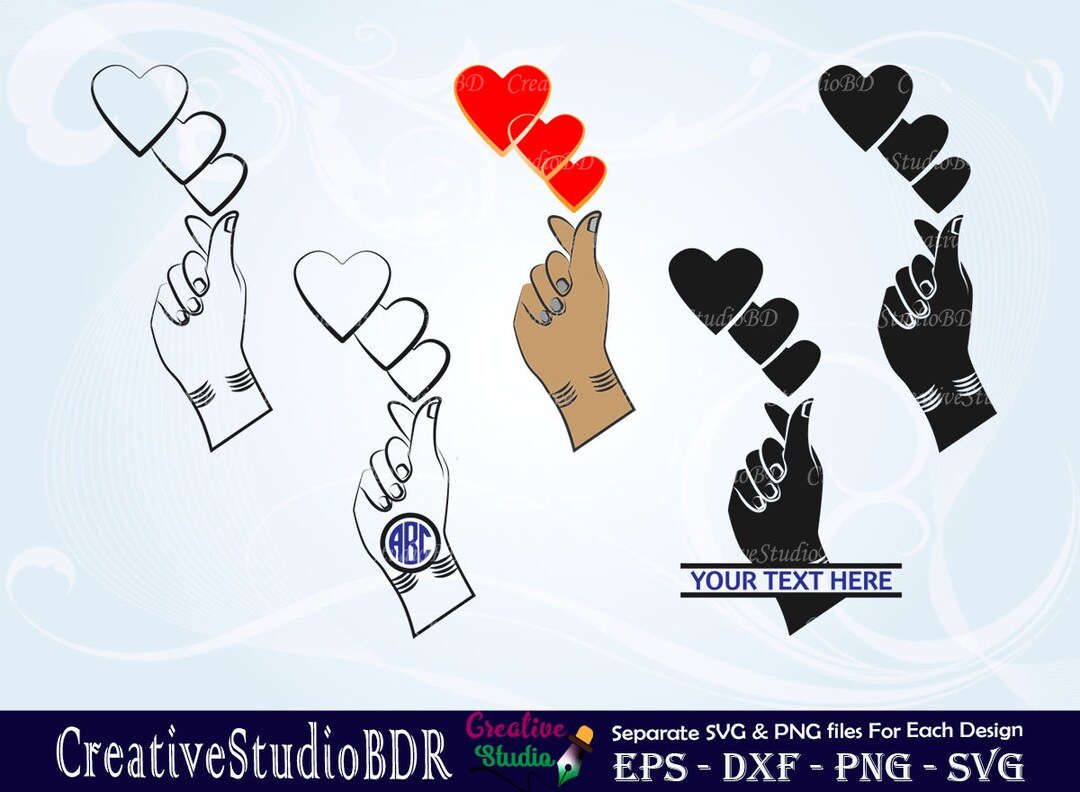 Hand Sign Bundle Hand Sign Cricut Svg Hand Sign Clipart - Etsy