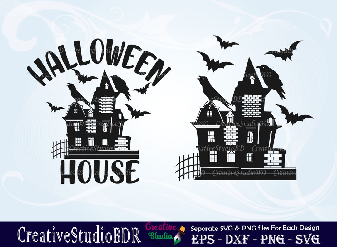 Halloween House SVG Cut File Haunted House Svg Spooky House - Etsy