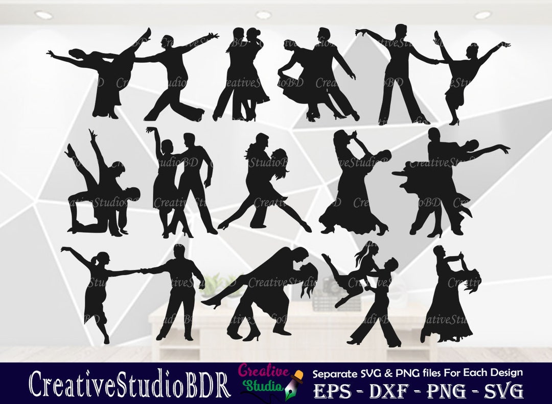 Ballroom Dance SVG Bundle Ballroom Silhouette Dance Svg - Etsy