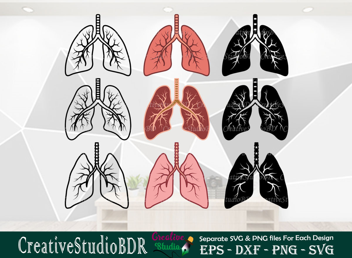 Human Lung SVG Bundle Cut File Lungs Svg Respiratory System - Etsy ...