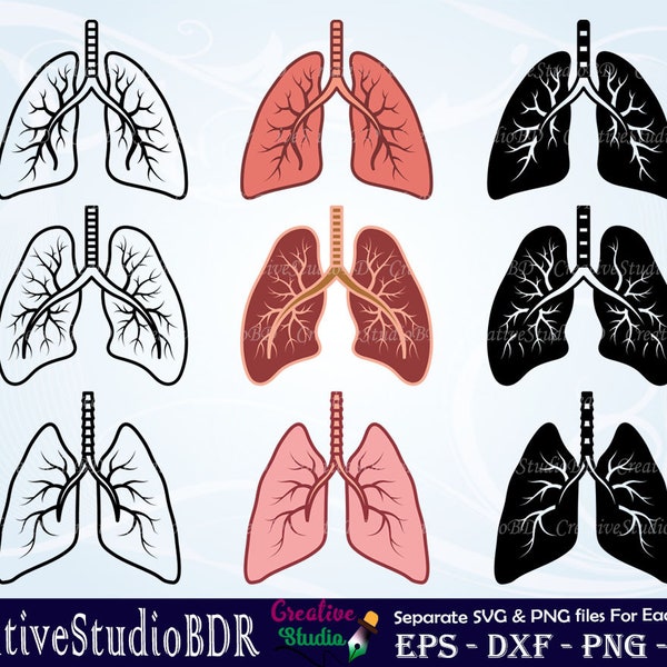 Lung Svg - Etsy
