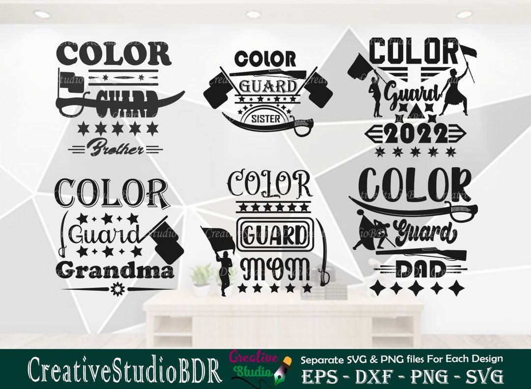Color Guard SVG Bundle, Color Guard Grandma, Color Guard Brother, Color ...