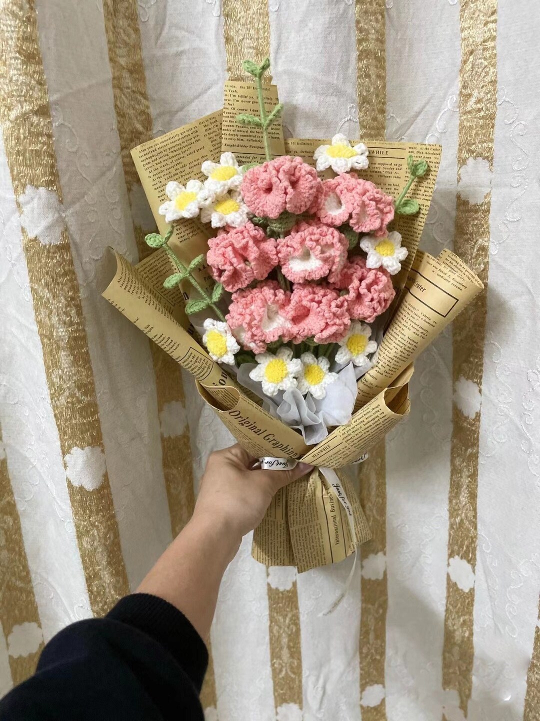 Crochet Carnation,knitted Carnation,crochet Flower Bouquets ...