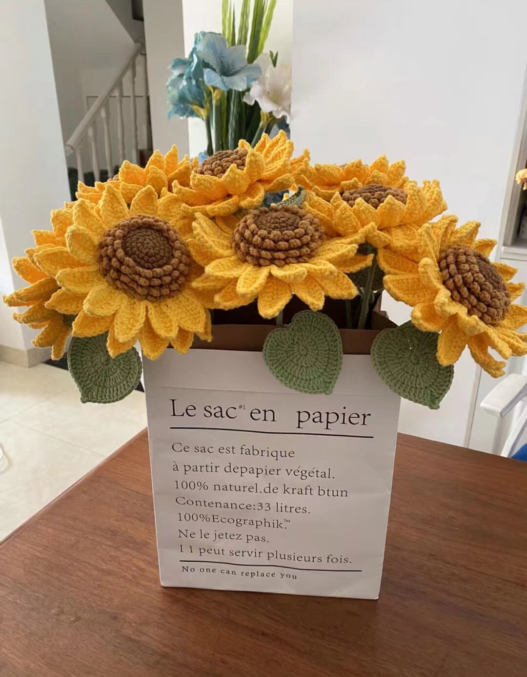 Yellow Crochet Sunflower / Crochet Flowers / Knit Sunflower / - Etsy