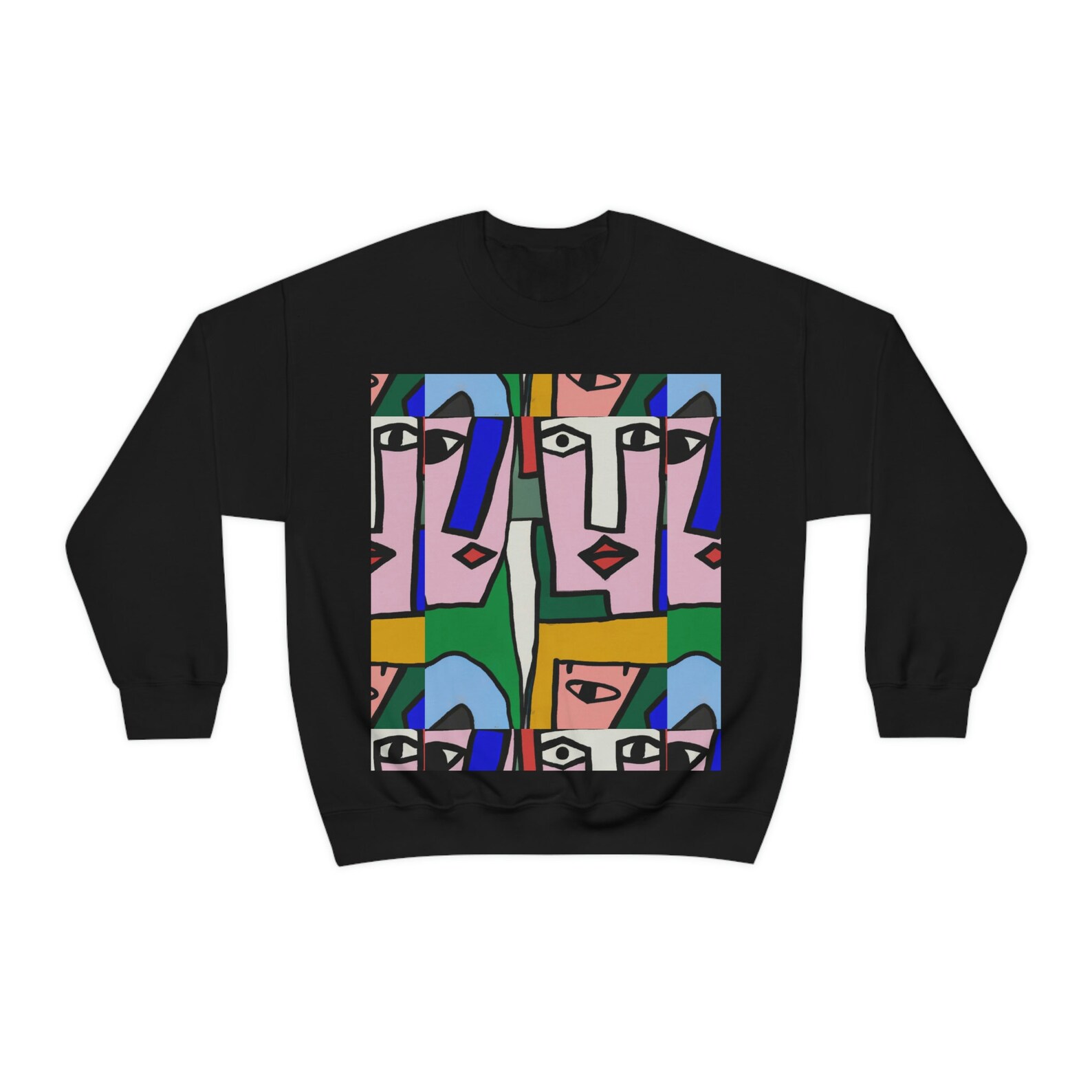 Unique Abstract Art Picasso Inspired Crewneck Sweatshirt Design 2 - Etsy