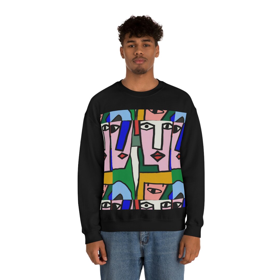 Unique Abstract Art Picasso Inspired Crewneck Sweatshirt Design 2 - Etsy
