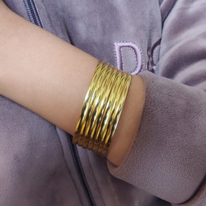 18K Gold Filled Bangles, Stackable Bangle Bracelets for Women ...