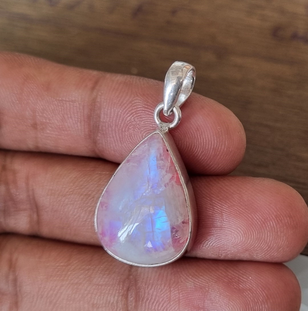 Natural Moonstone Pendant, 925 Sterling Silver Pendant, Handmade ...