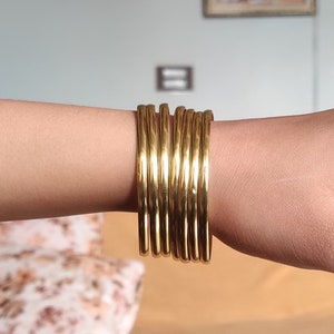 18K Gold Filled Bangles, Stackable Bangle Bracelets for Women ...