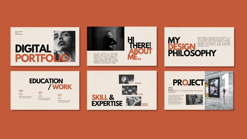 Digital Portfolio | Classy Proposal Template for Canva. Designed for ...