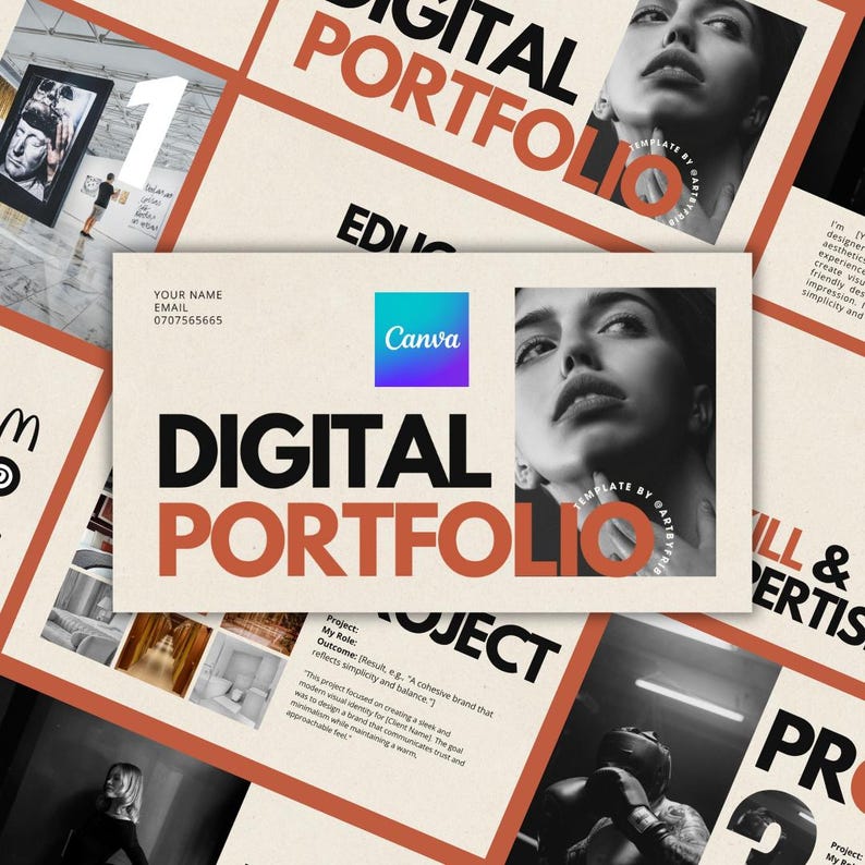 Digital Portfolio | Classy Proposal Template for Canva. Designed for ...