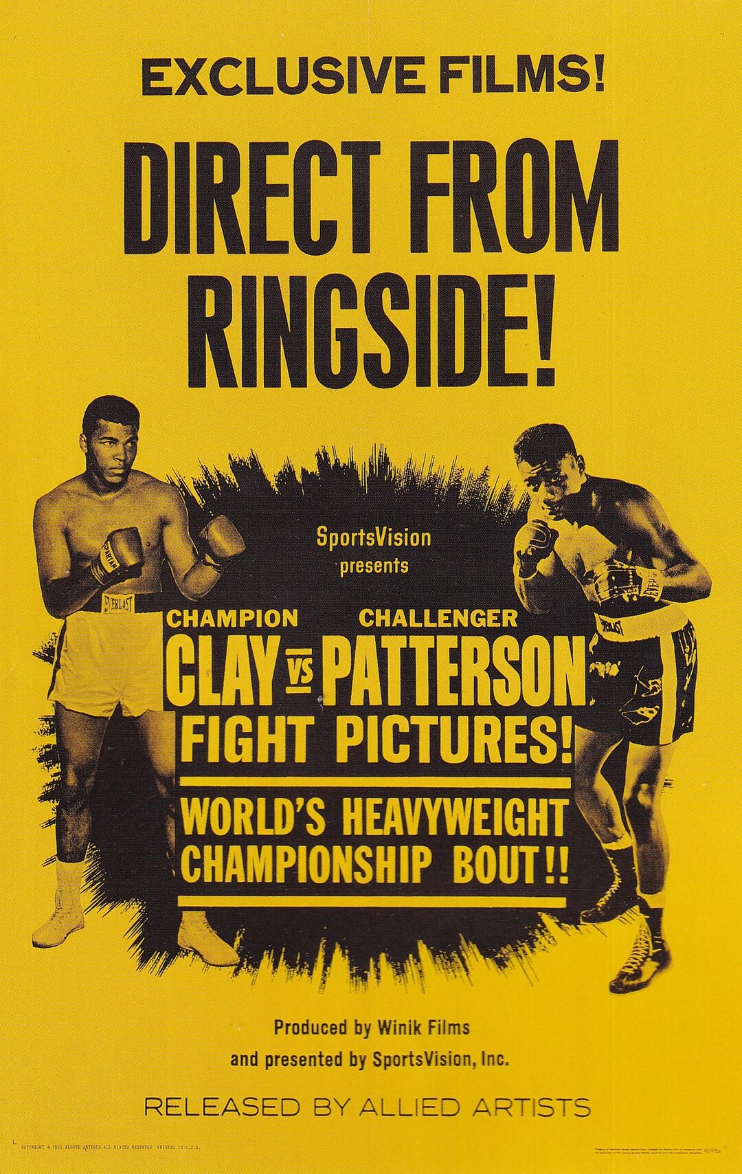Original Vintage Mini Poster / Book Clipping - Clay Vs Patterson (1965 ...