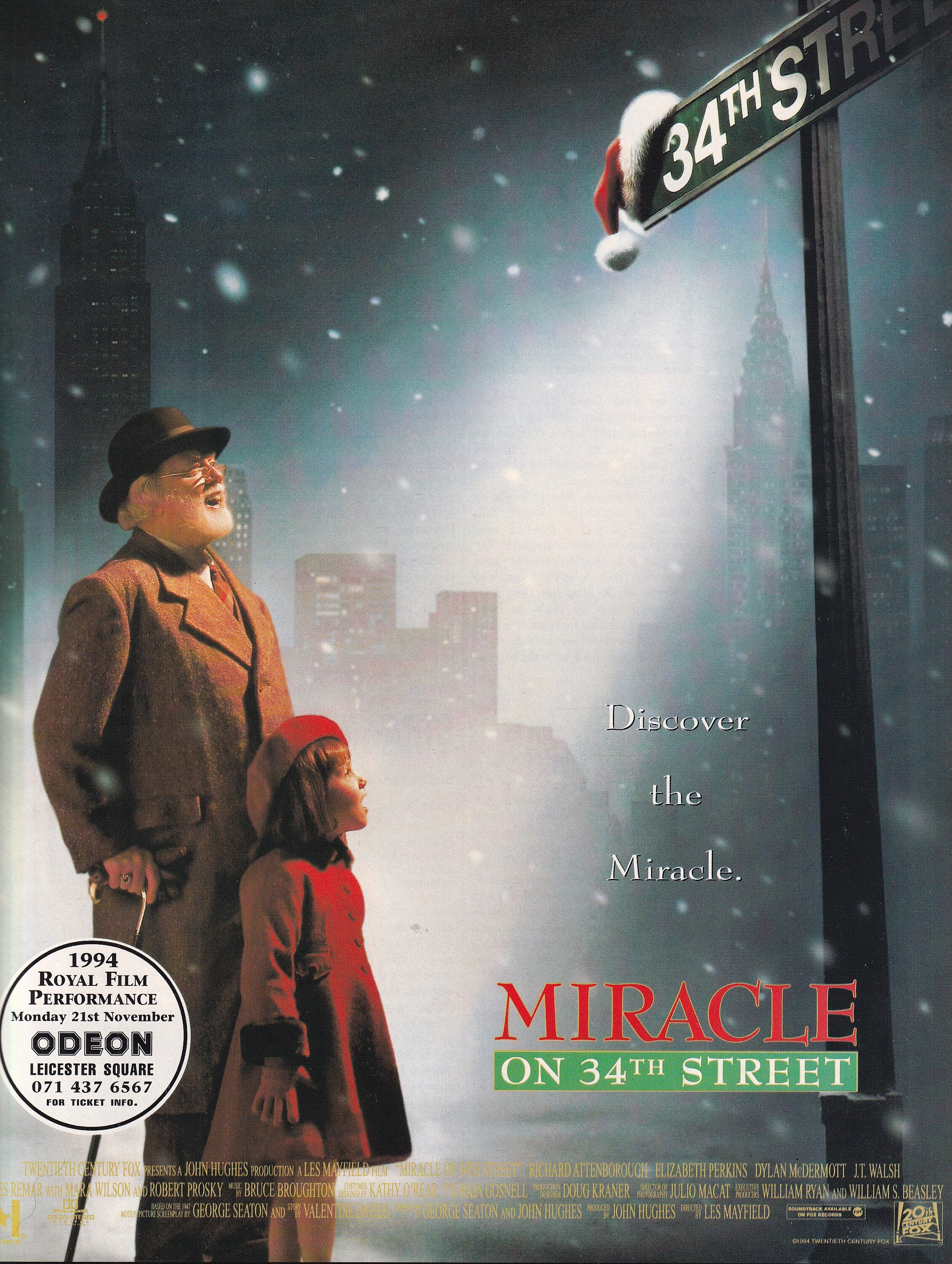 Miracle On 34th Street 1994 Poster