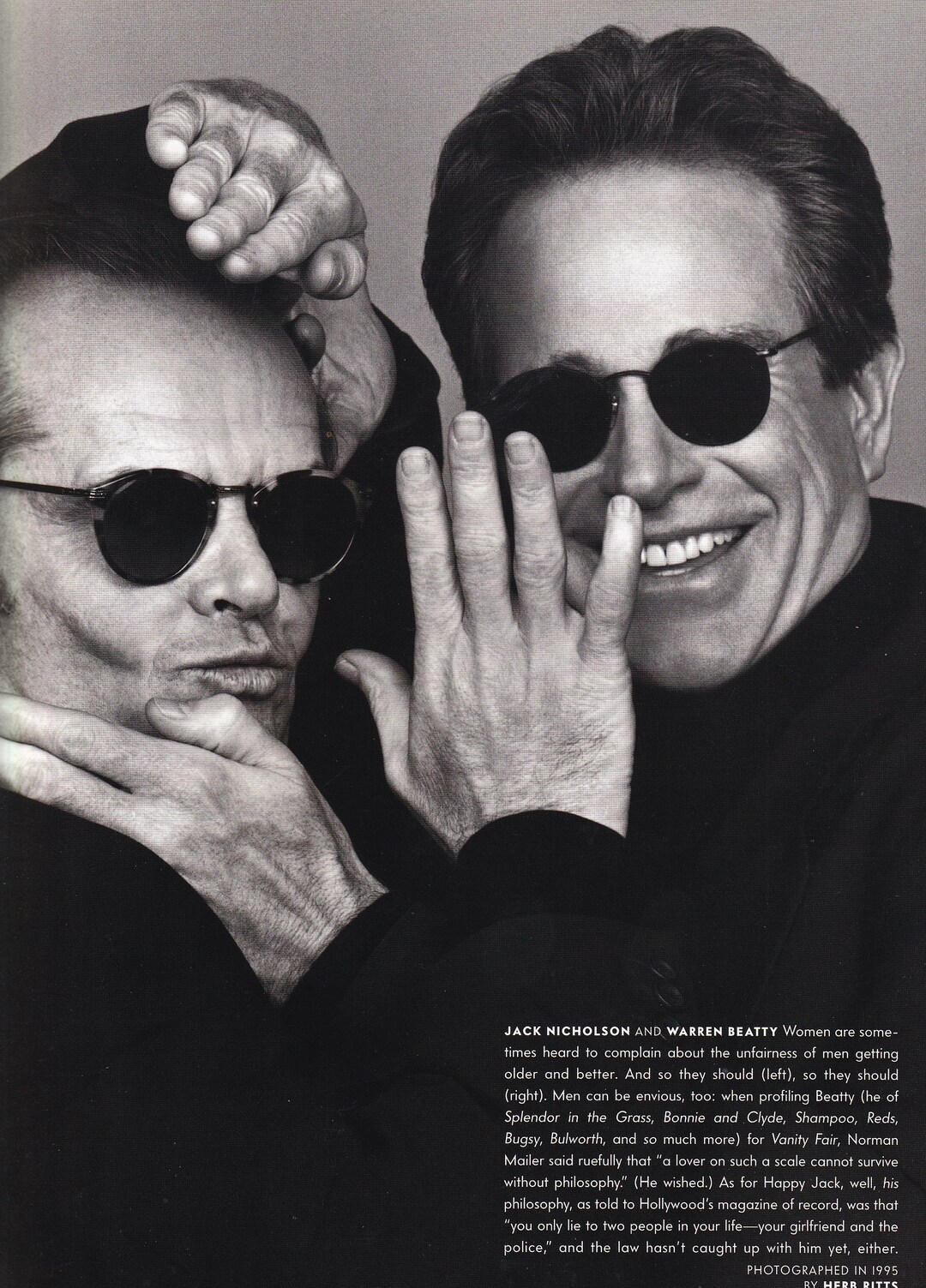 Original Vintage Mini Poster / Book Clipping - Jack Nicholson & Warren ...