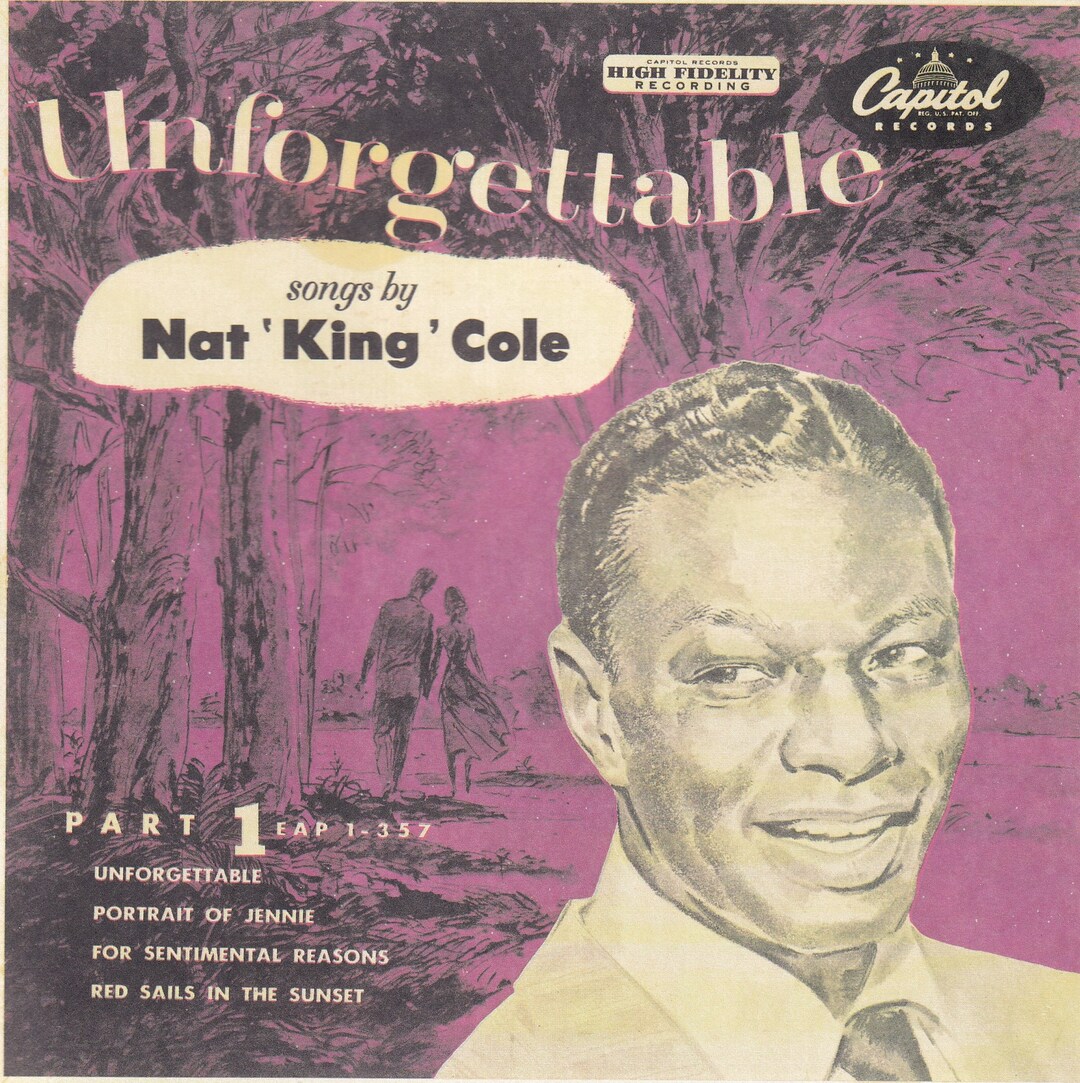Original Vintage Mini Poster / Book Clipping - Nat King Cole ...