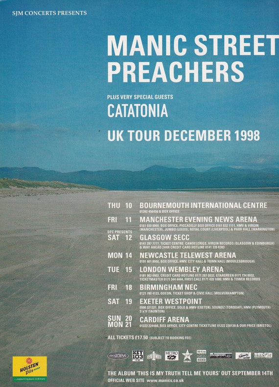 Manic Street Preachers Early Concert Poster