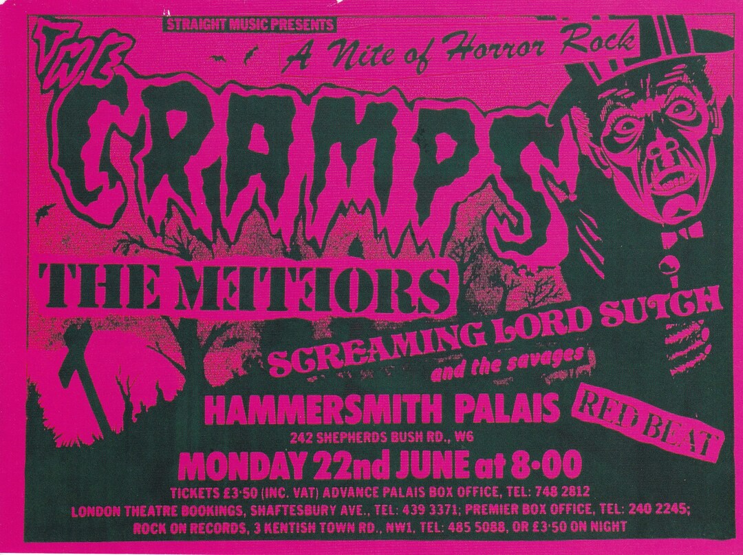 Original Vintage Mini Poster / Book Clipping - A Nite of Horror Rock ...