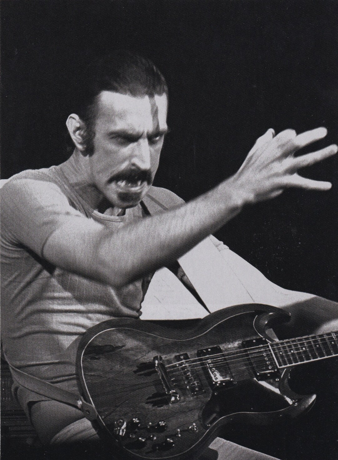 Original Vintage Mini Poster / Book Clipping & Card Frame - Frank Zappa ...