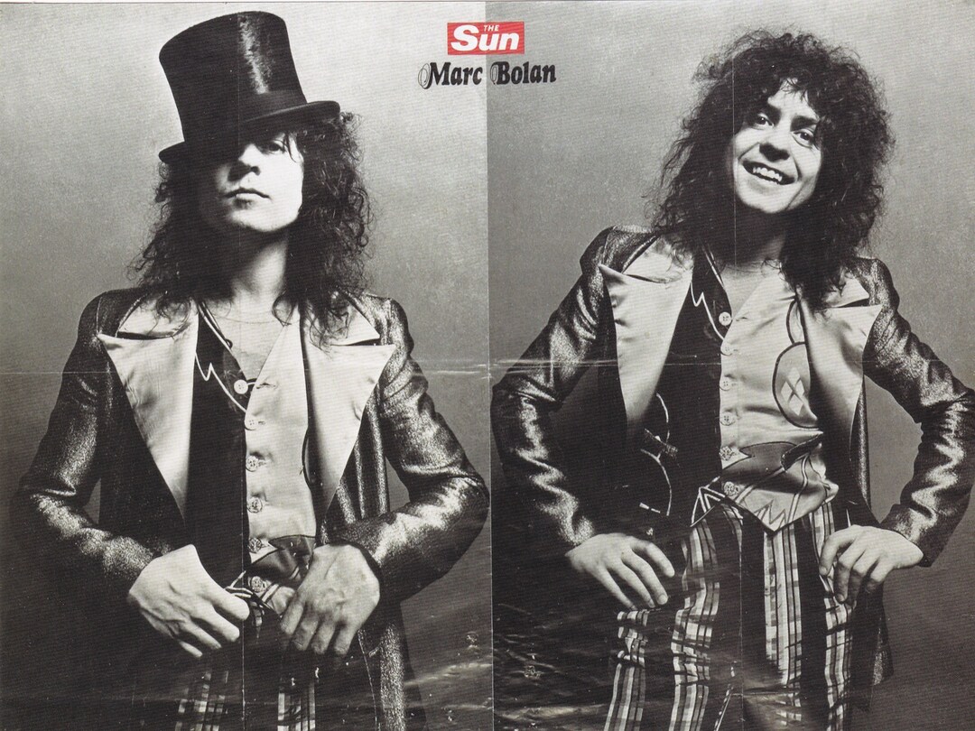 Original Vintage Mini Poster / Book Clipping - Marc Bolan (t.rex), the ...