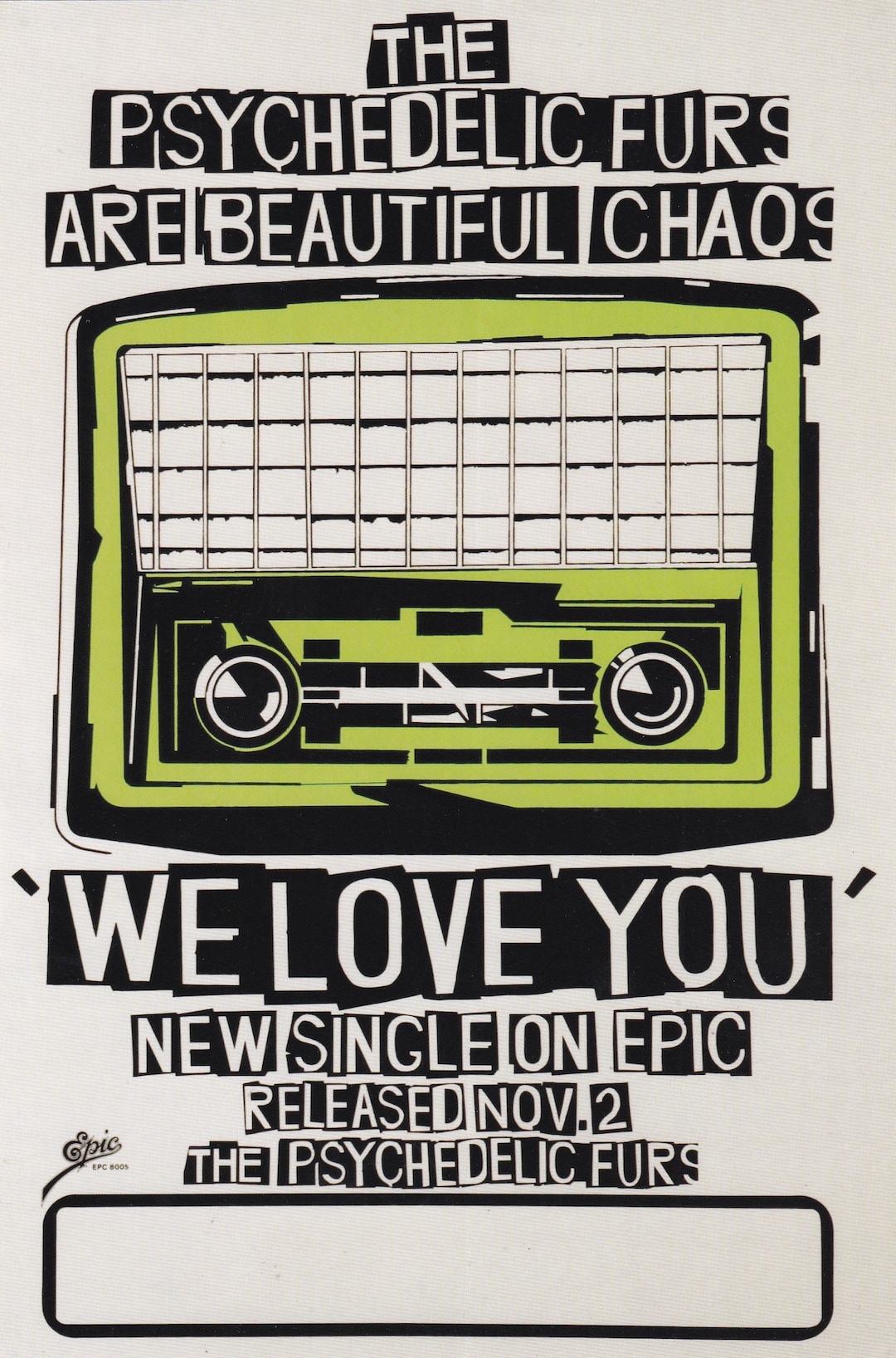 Original Vintage Mini Poster / Book Clipping - the Psychedelic Furs ...