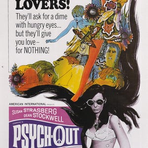 Original Vintage Mini Poster / Book Clipping - Psych-out (1968) - Etsy