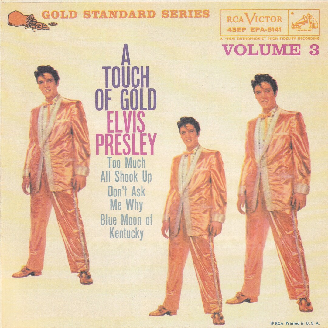 Original Vintage Mini Poster / Book Clipping - Elvis Presley - A Touch ...