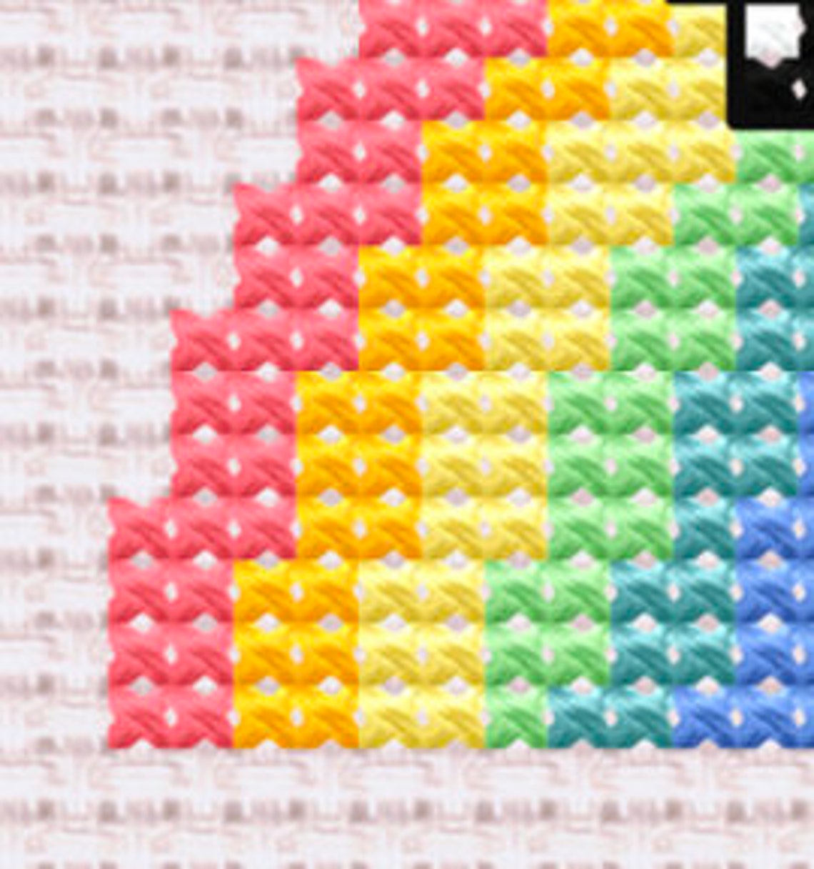 Rainbow Pride Cross Stitch Pattern, Cute Modern Digital Pdf Cross ...