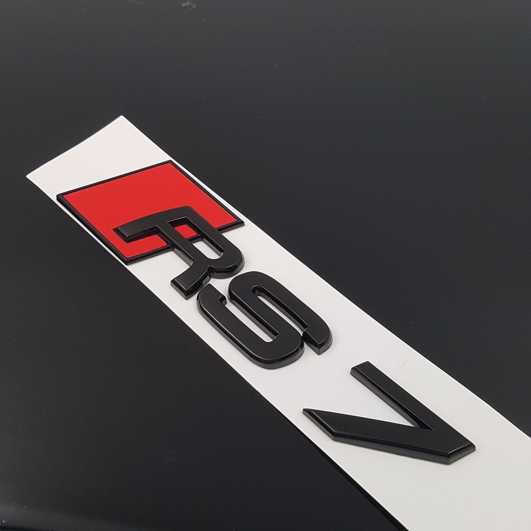 RS7 Rear Lettering Black Gloss Adhesive Badge Emblem Decal for - Etsy