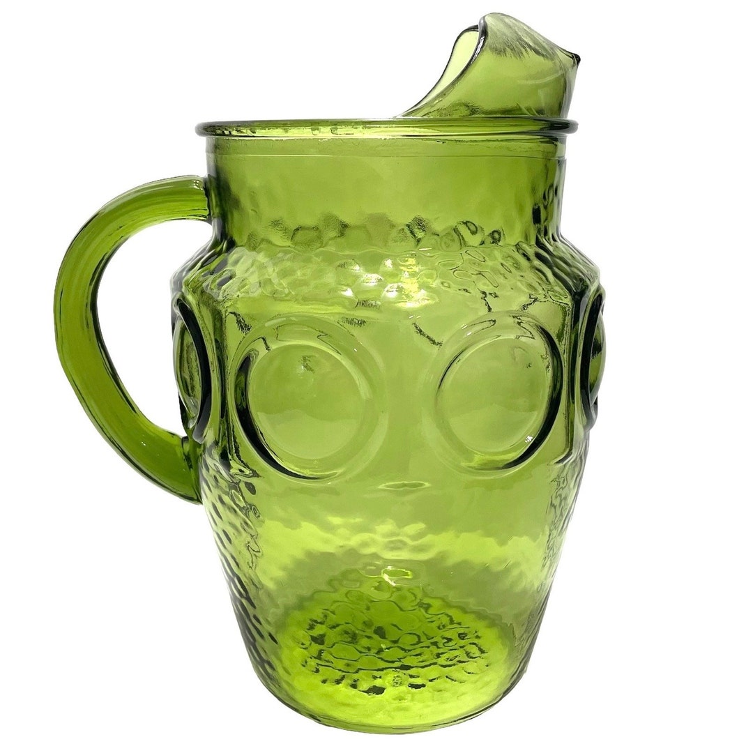 Vintage 1970s Anchor Hocking Heritage Hill Avocado Green Glass Bullseye ...