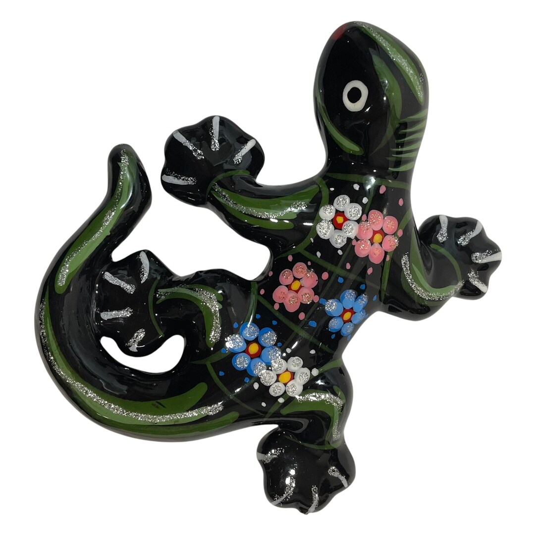 Vintage 1990s Talavera Small Pottery Lizard Salamander - Mexican Folk ...