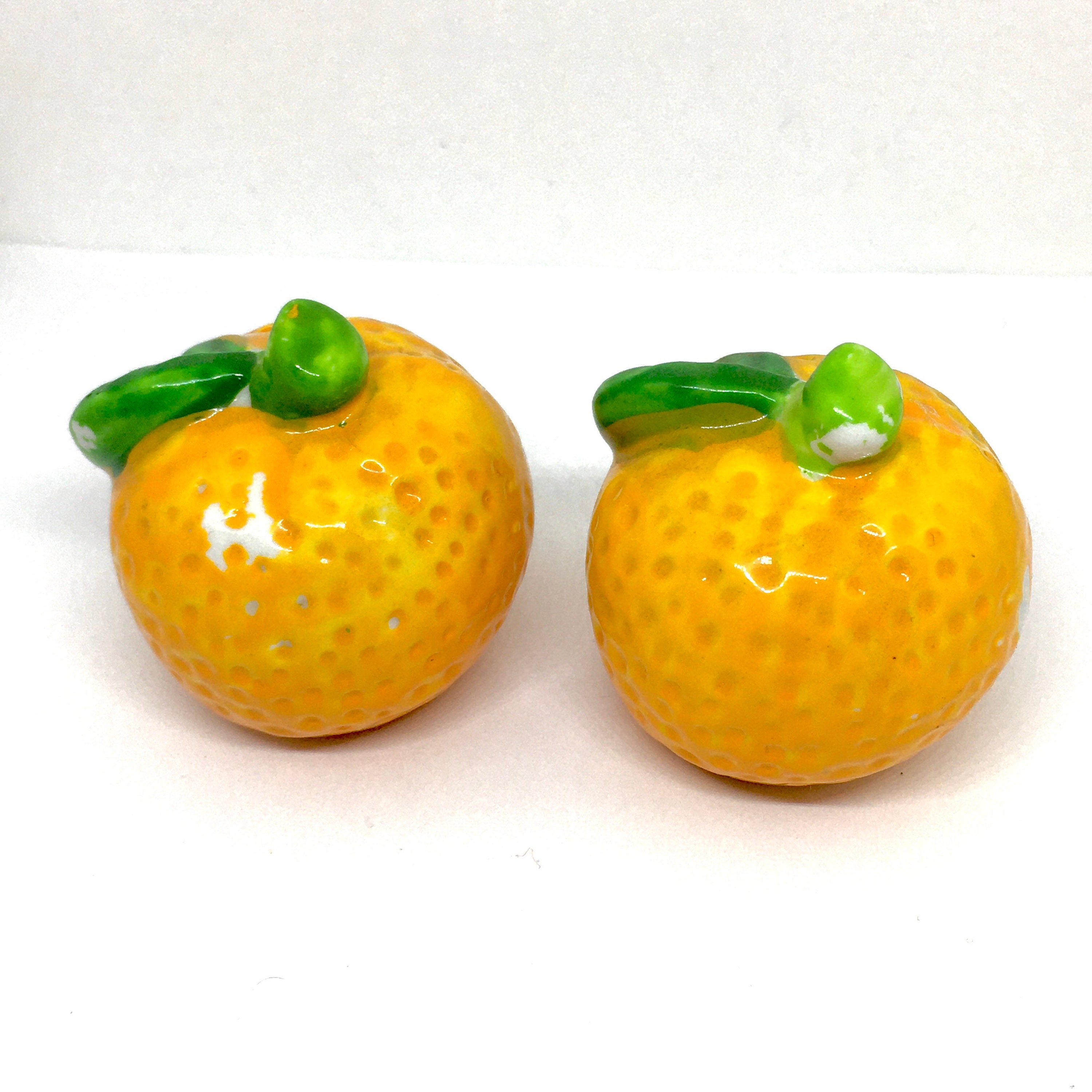 Vintage 1980s Oranges Salt & Pepper Shaker Set Ceramic - Etsy