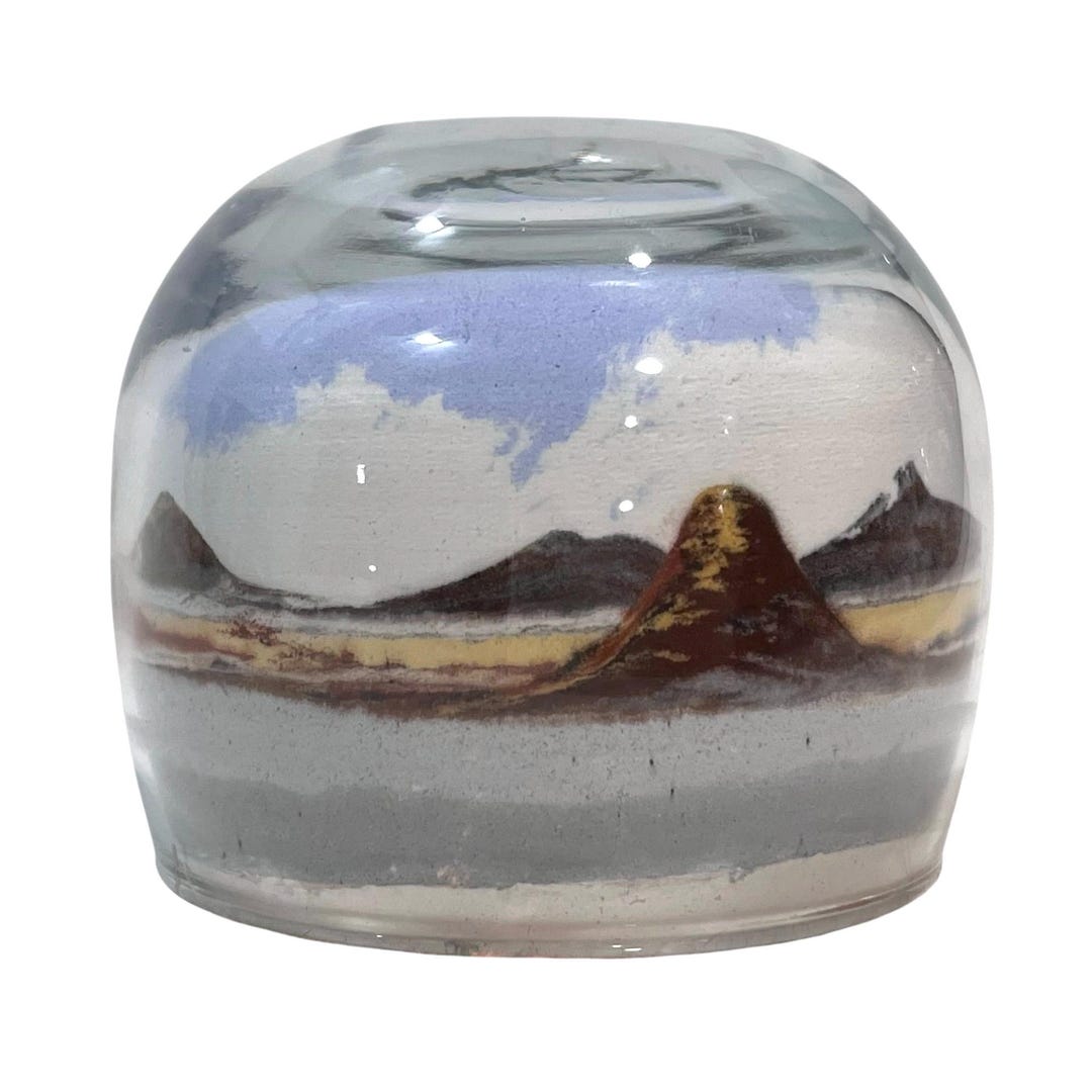 Vintage 1980s Painted Desert Sands Arizona Paperweight - Handmade by a ...
