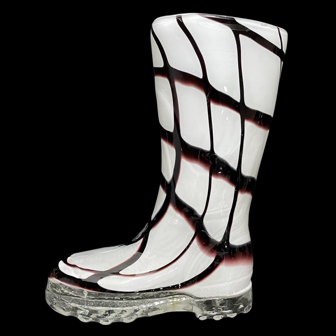 Vintage 1980s Laguna Art Glass Wellington Boot Vase/planter - Unique ...