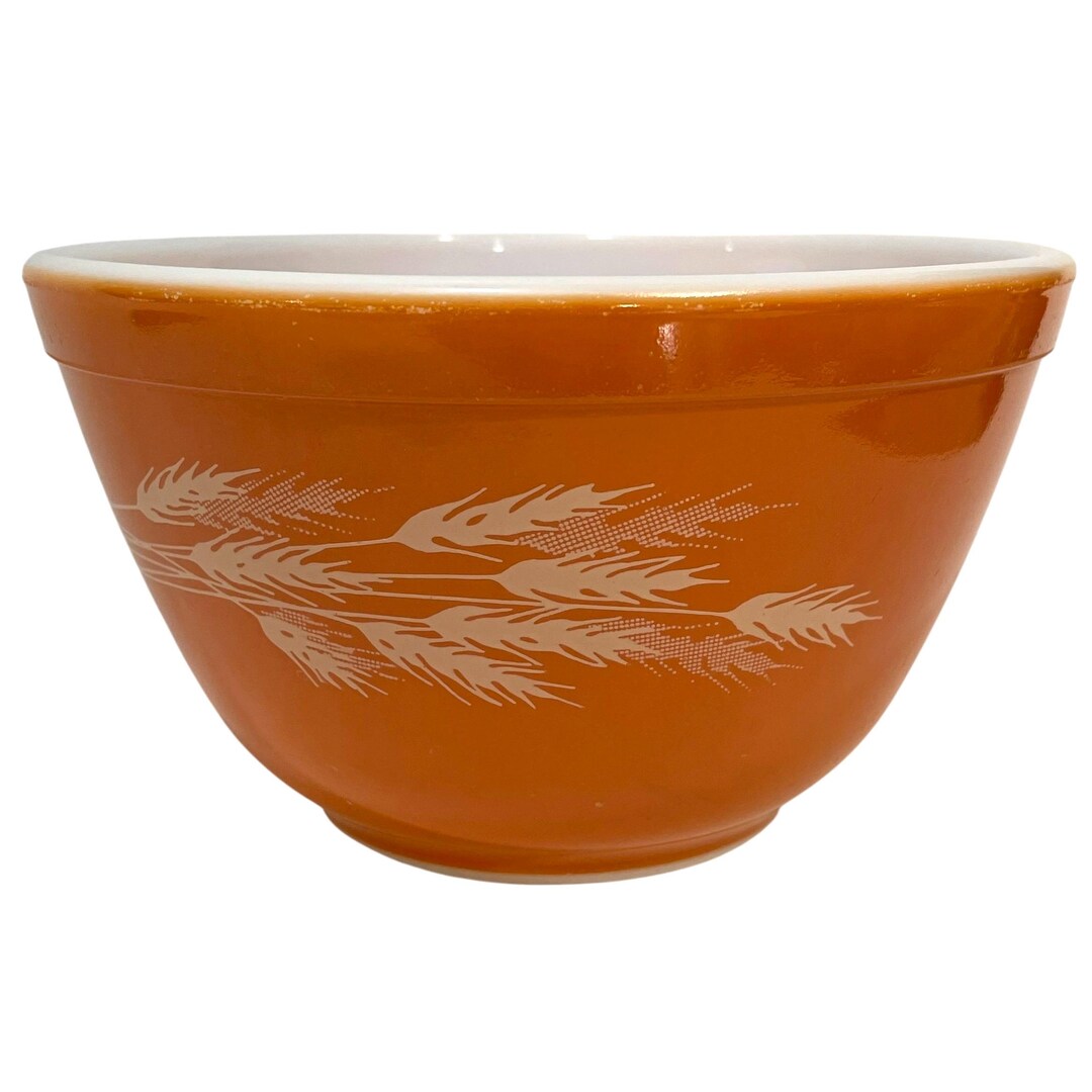 Vintage 1970s Pyrex Bowl 401 "autumn Harvest Wheat" 750 Ml - Nesting ...