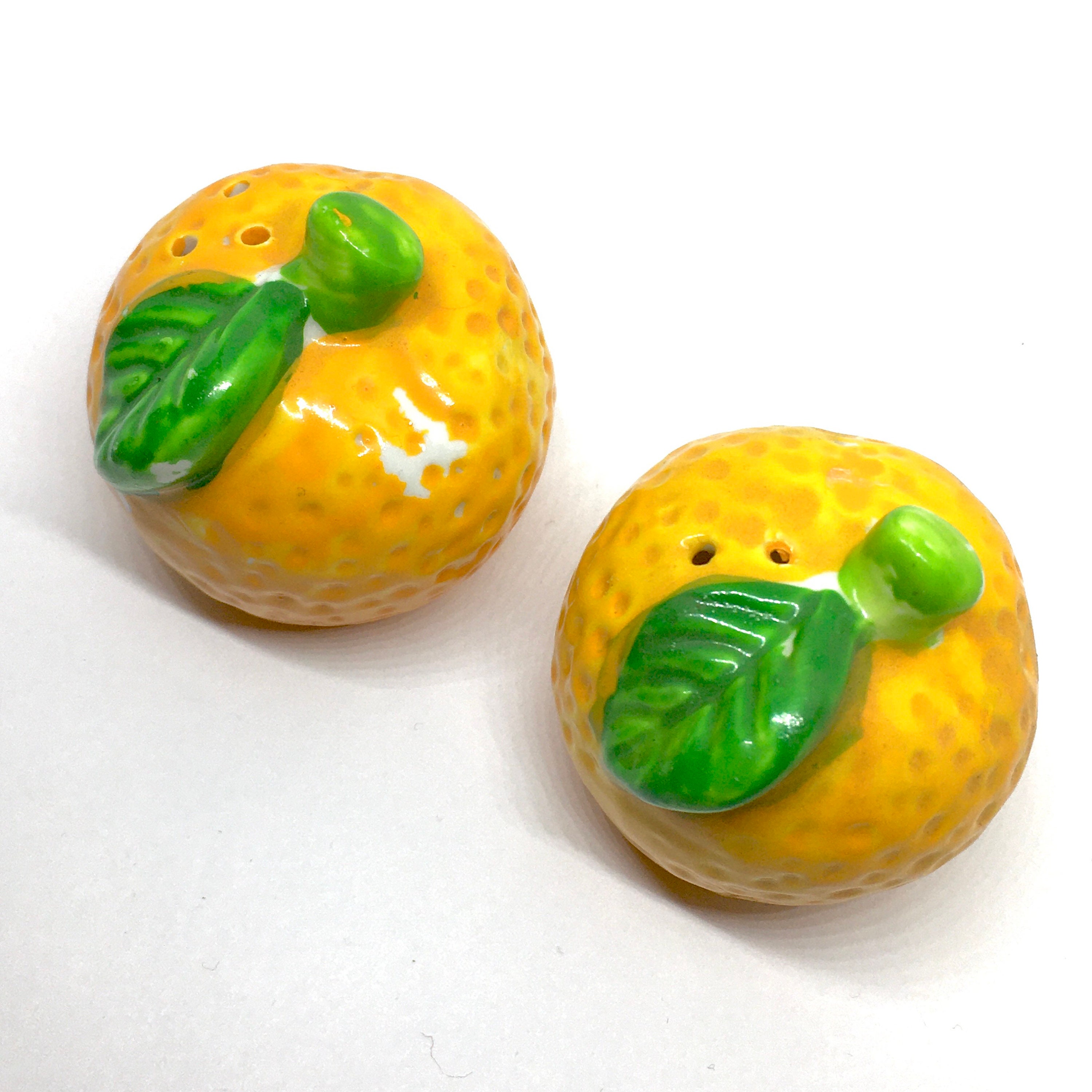 Vintage 1980s Oranges Salt & Pepper Shaker Set Ceramic - Etsy