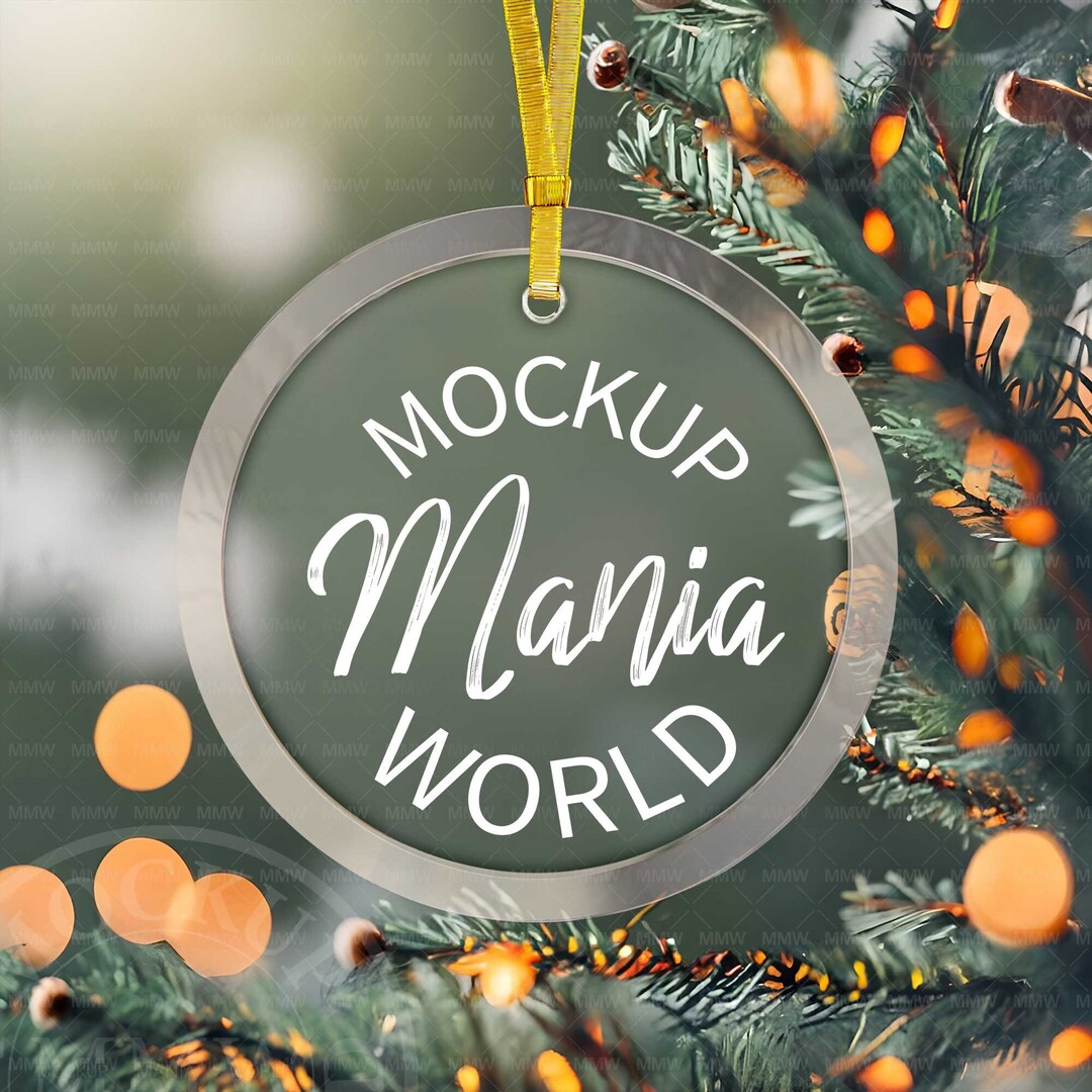 Glass Ornament Mockup PSD Mockup Christmas Tree Ornament Mockup ...