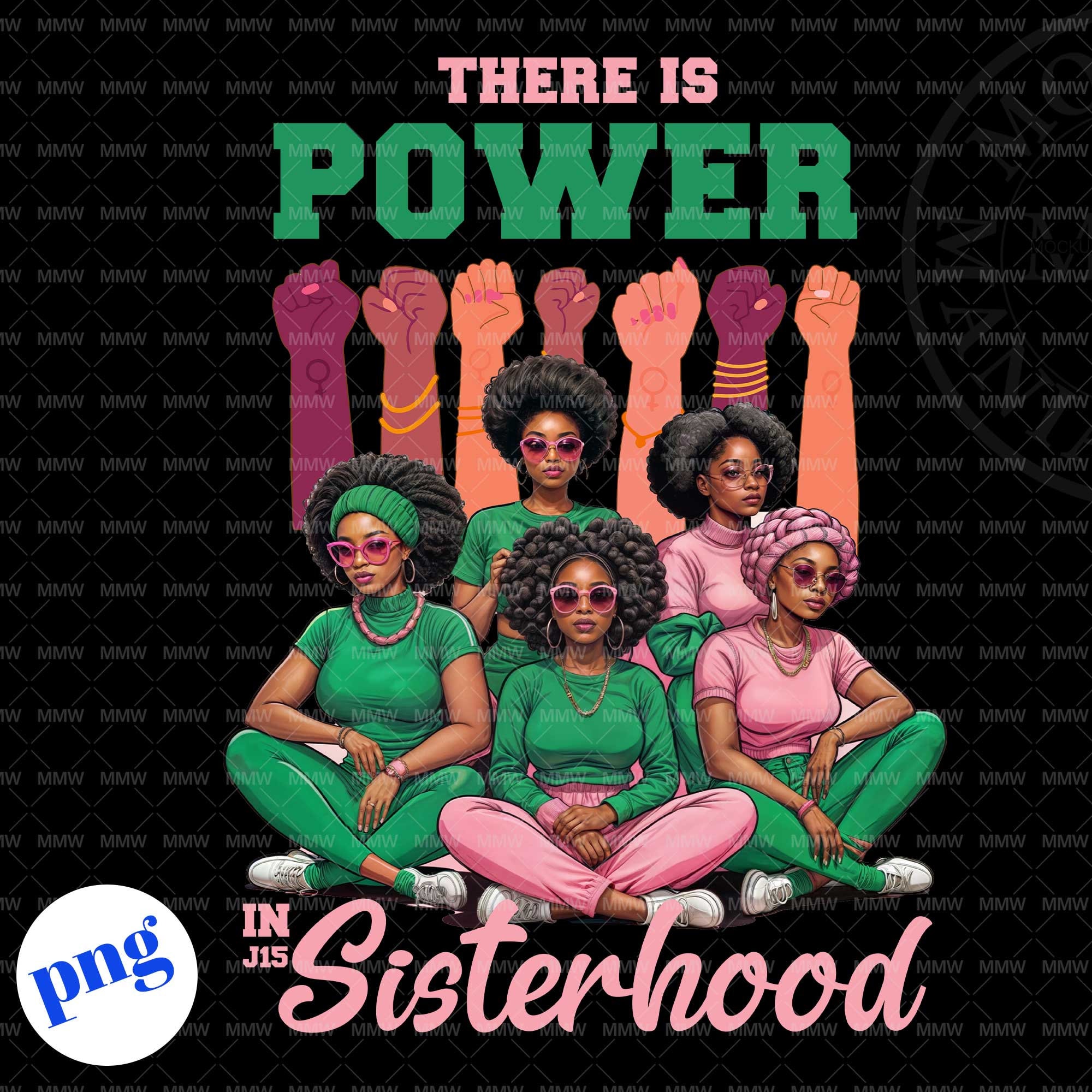 Power in Sisterhood, Sistas Clipart PNG, Black Sistas Design ...