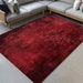 Red Showy Rug, Bedroom Large Rug, Corridor Red Runner, Washable Rug ...