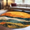 Figurative Rug, Circle Shape Rug, Cozy Rug, Geometric Rug, Modern Rug ...